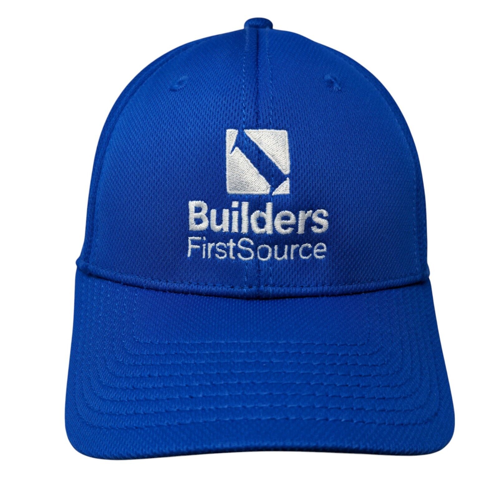 Builders First Source Fitted Hat Blue S/M A-Flex Embroidered 6 Panel I ...