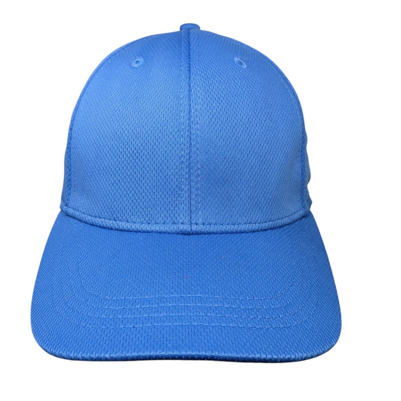 Athletic Works Fitted Hat Blue L-XL Solid Blank 6 Panel Vent Holes ...
