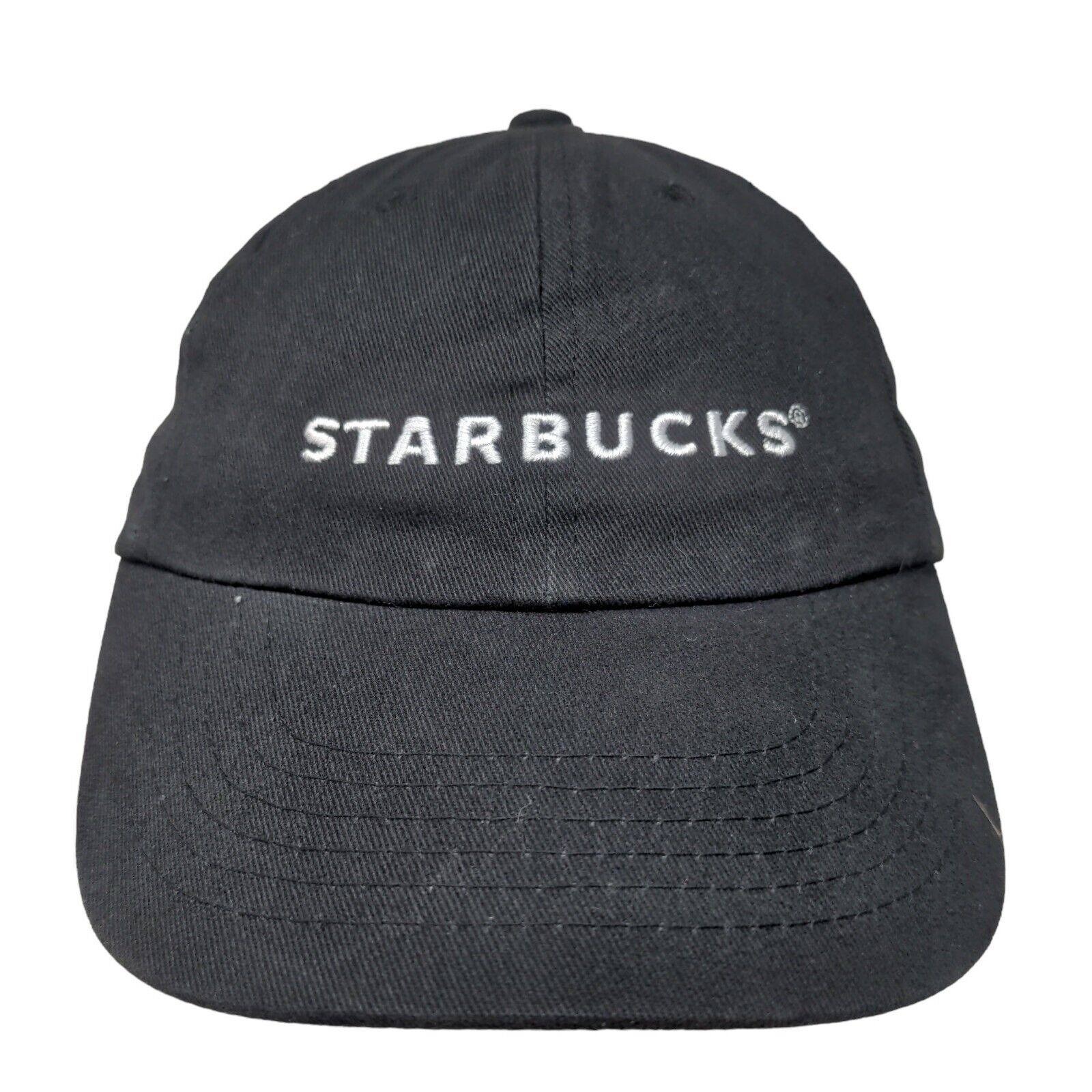 Starbucks Men's Strapback Hat Black Embroidered Starbucks Employee Bar ...