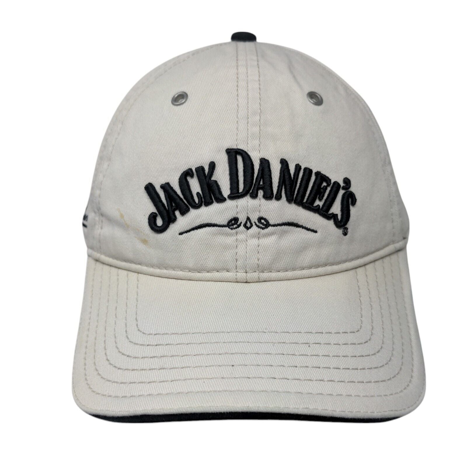 Jack Daniel's Slideback Hat Tan OSFM Adjustable Embroidered 6 Panel ...