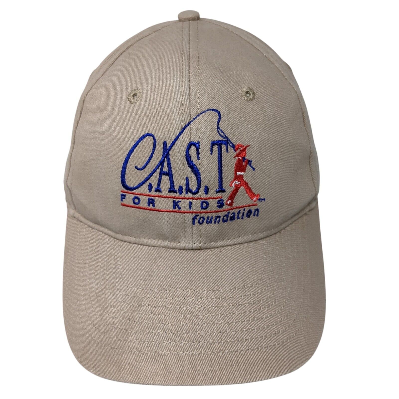 CAST For Kids Foundation Strapback Hat Tan One Size Embroidered KC ...