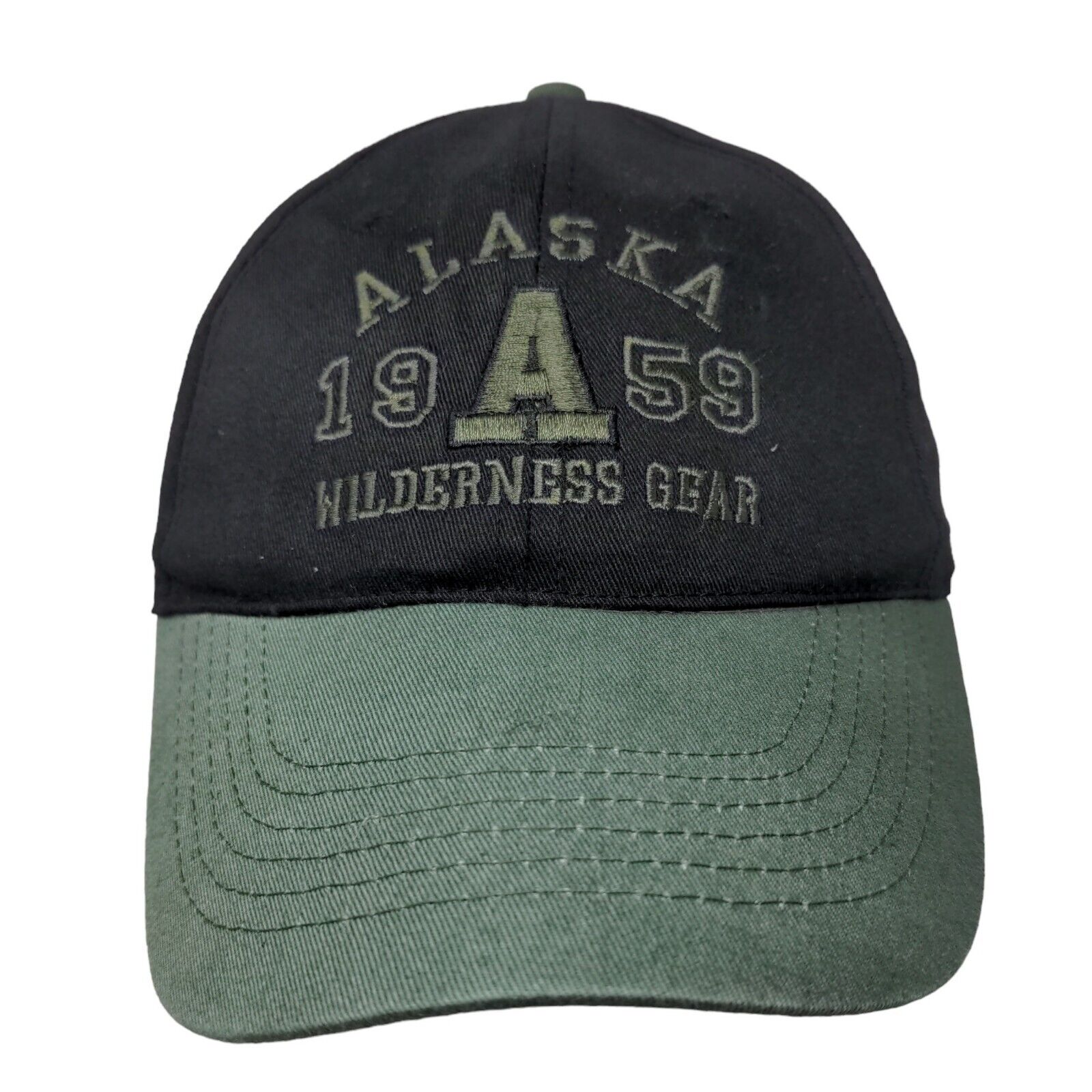 Dockside Exclusive Men's Strapback Hat Black Green Alaska Wilderness G ...