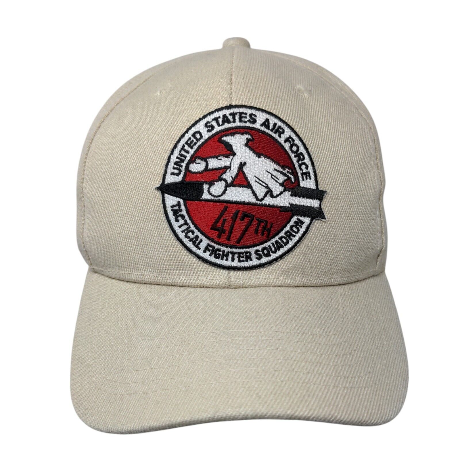 United States Air Force Tactical Fighter Squadron Strapback Hat Tan OS ...