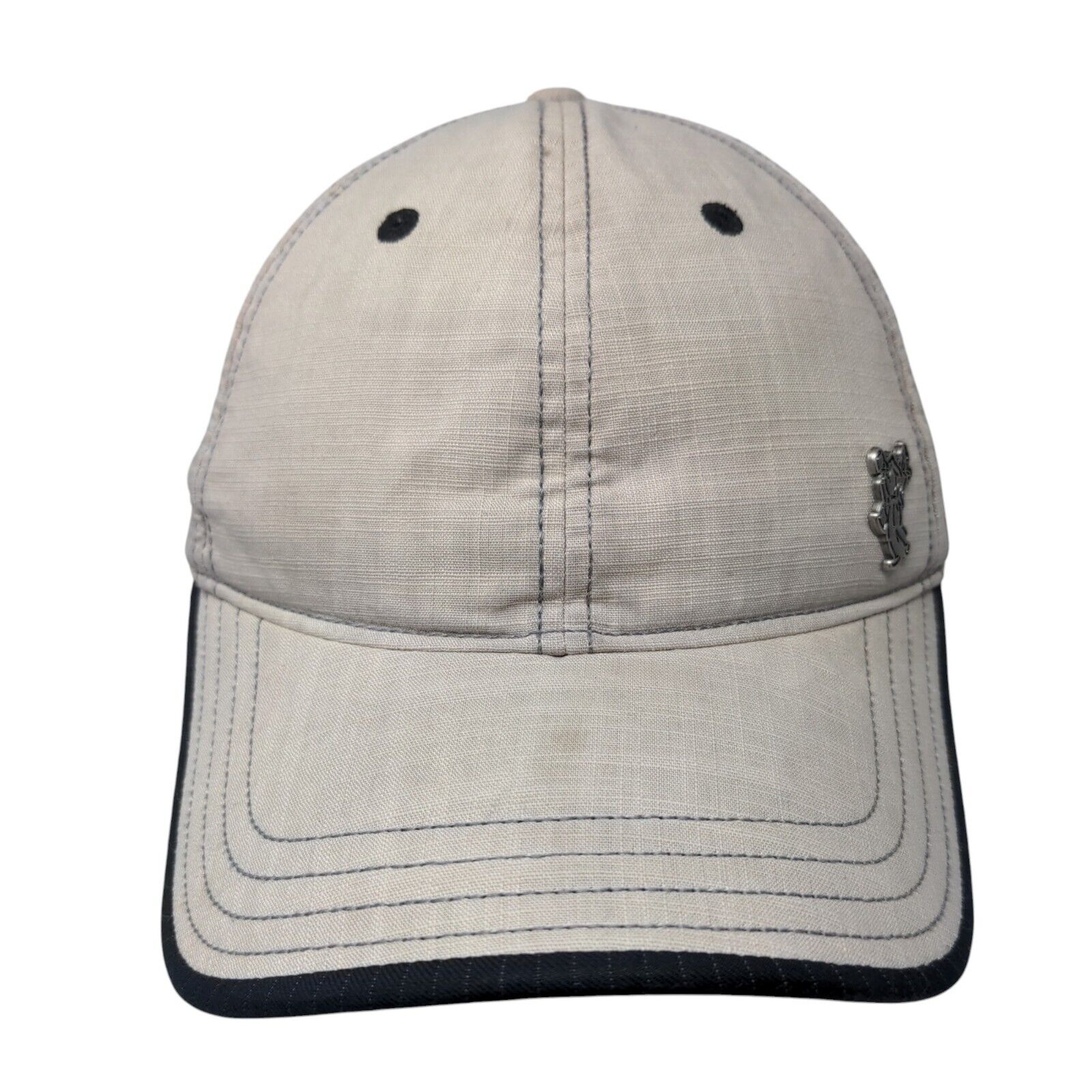 Ashworth Slideback Hat Tan OSFA Adjustable Solid 6 Panel Vent Holes ...